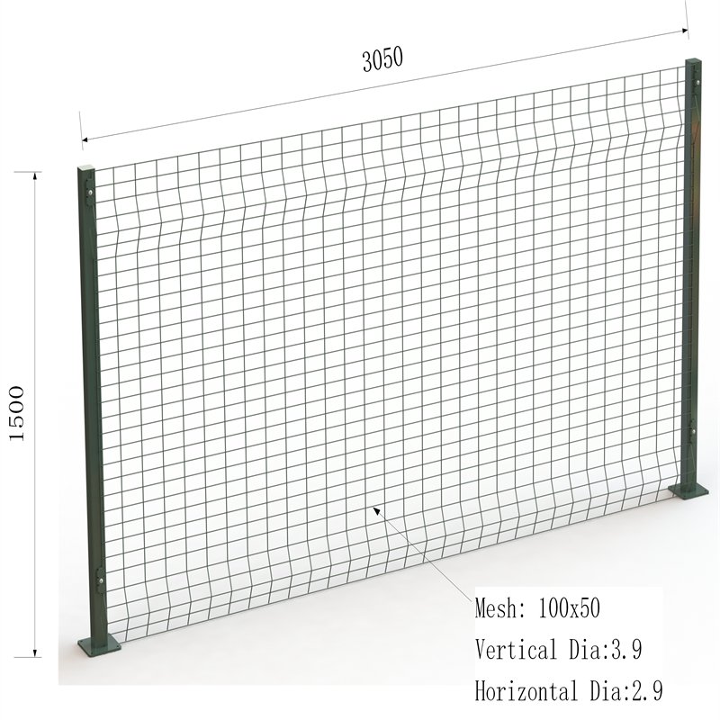 Low Security Clear View Fence 1500mm x 3050mm